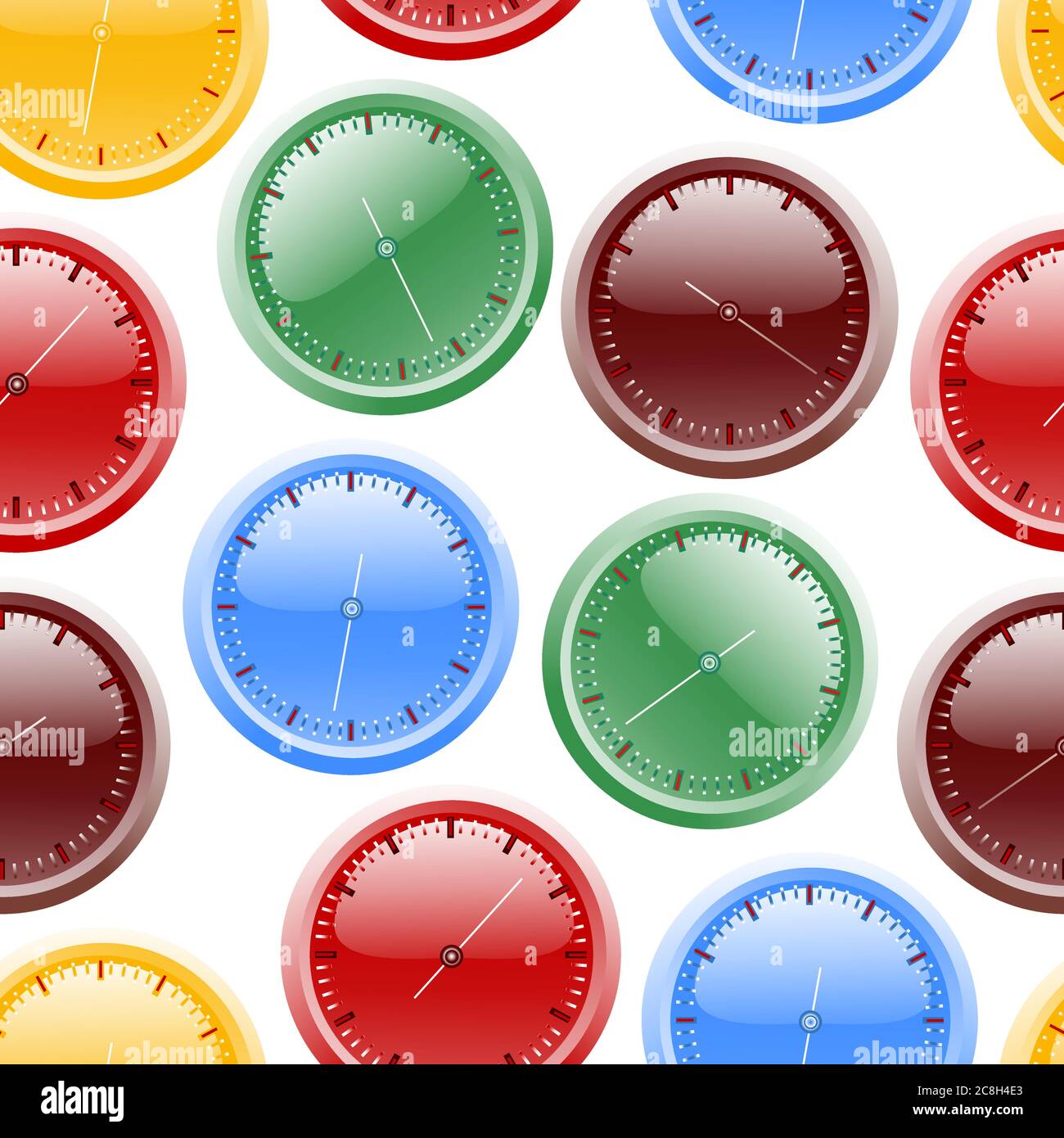 vector illustration of a seamless pattern with the color stopwatches ...