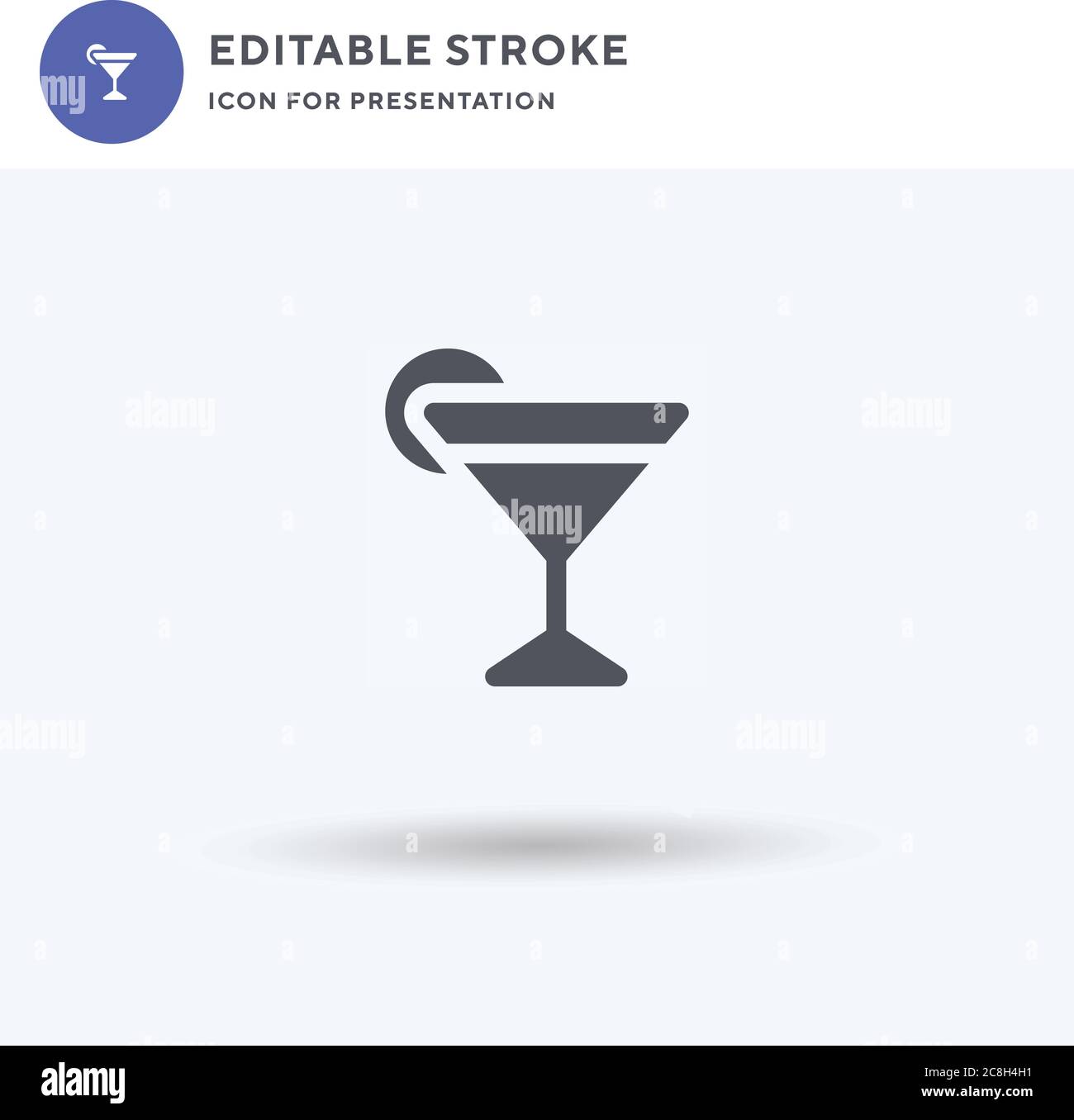 Gimlet icon vector, filled flat sign, solid pictogram isolated on white ...