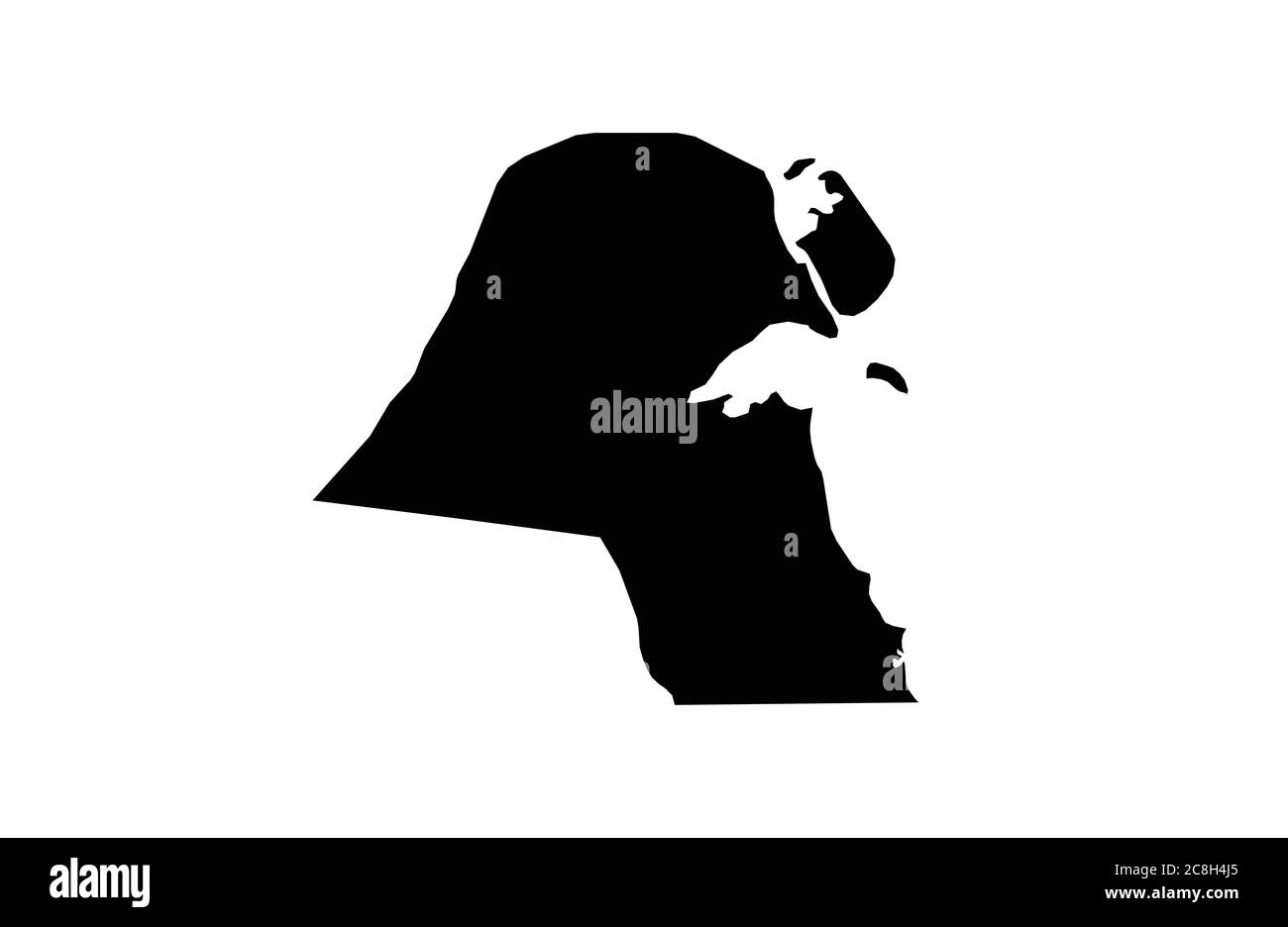 Kuwait map outline vector illustration Stock Vector Image & Art - Alamy