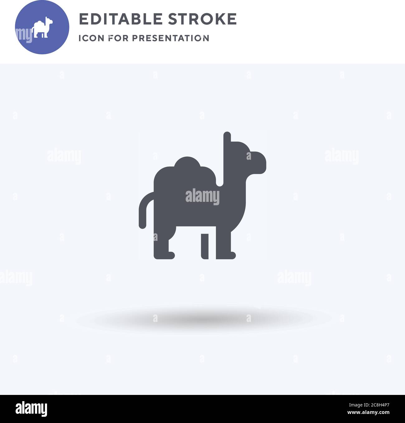 Dromedary icon vector, filled flat sign, solid pictogram isolated on ...