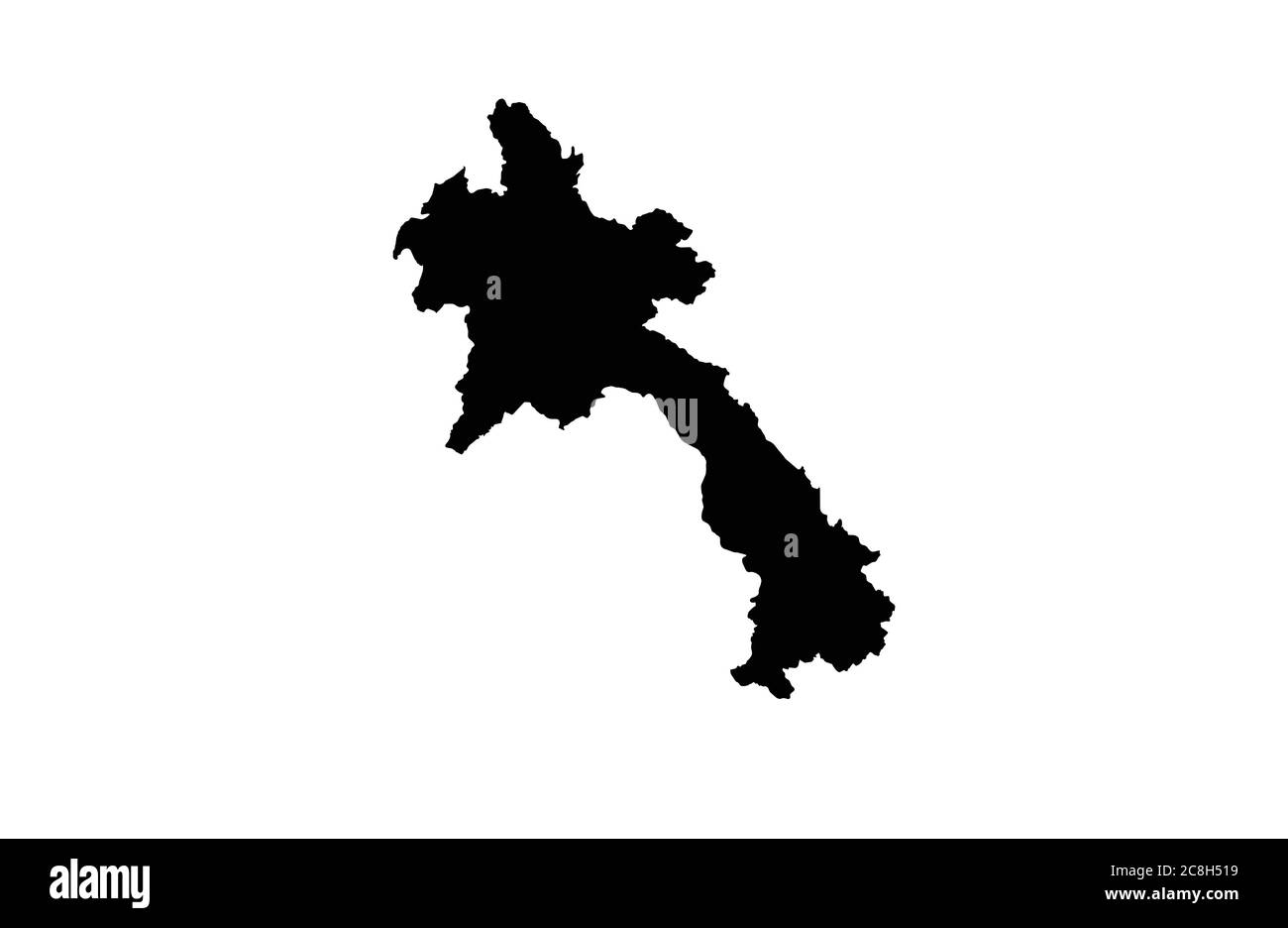 Laos country black outline Stock Vector Images - Alamy