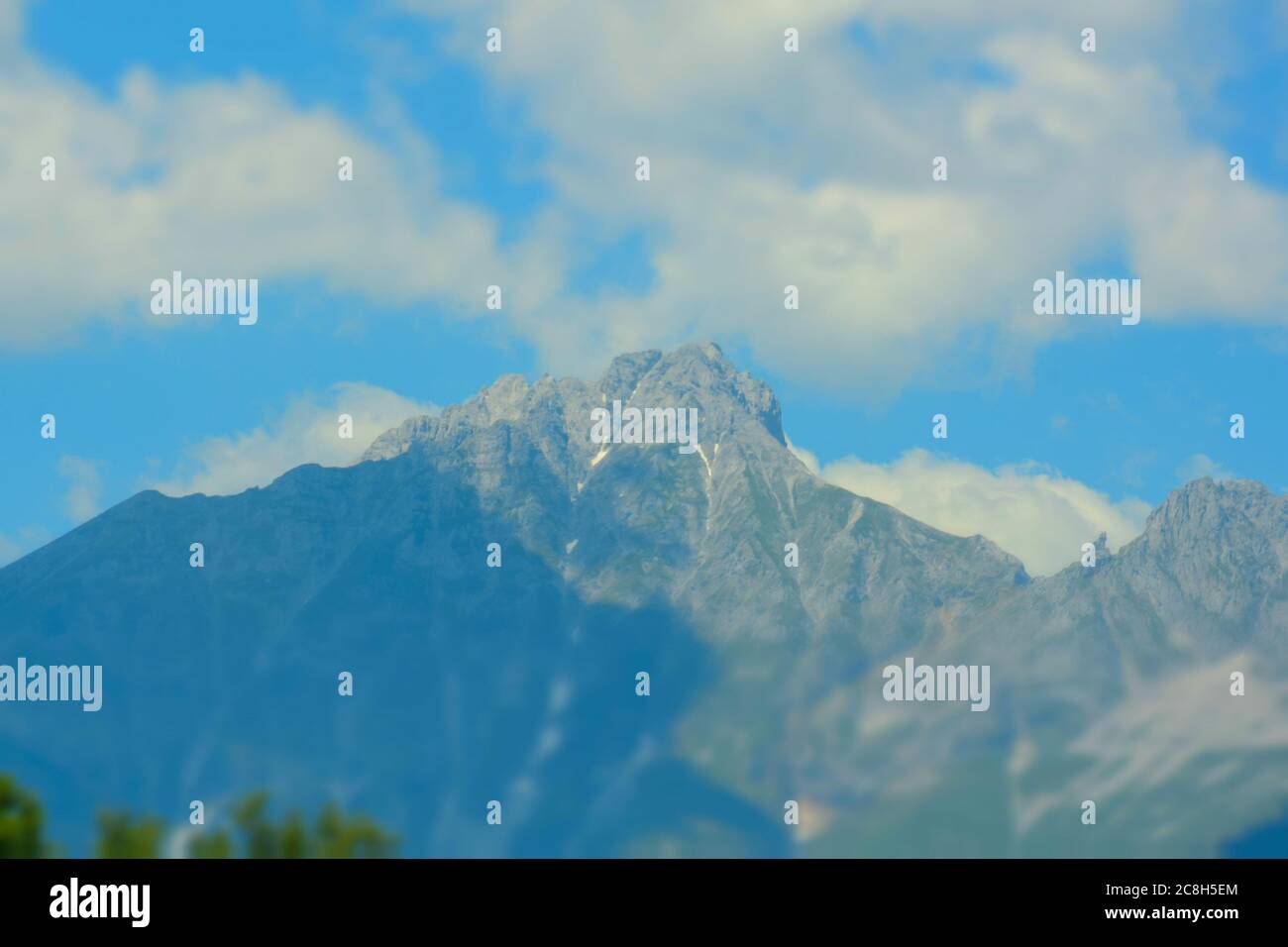 Photo picture Panorama view of Alps peaks background Stock Photo - Alamy