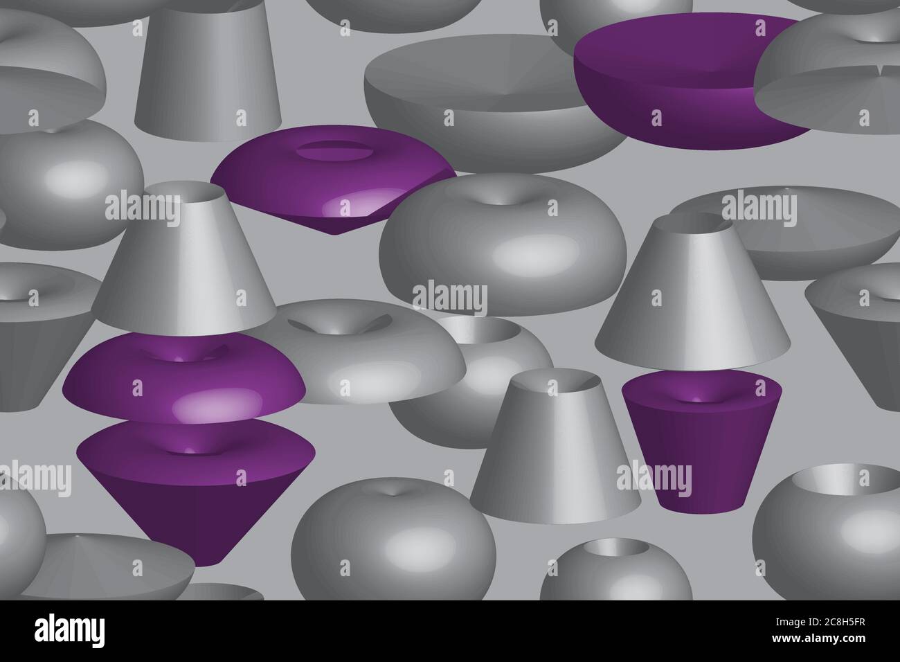 Abstract Color Volume Shapes 3D Seamless Illustration Stock Vector ...