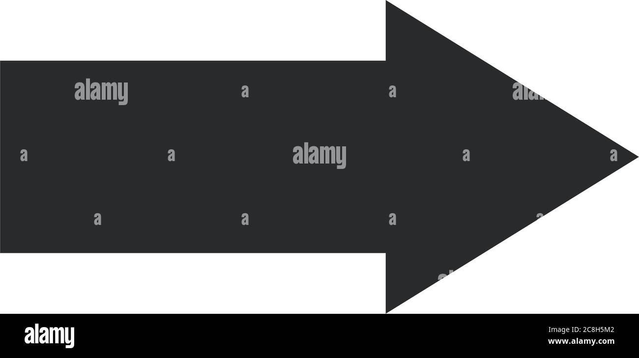 arrow direction related icon, right pointed orientation silhouette ...