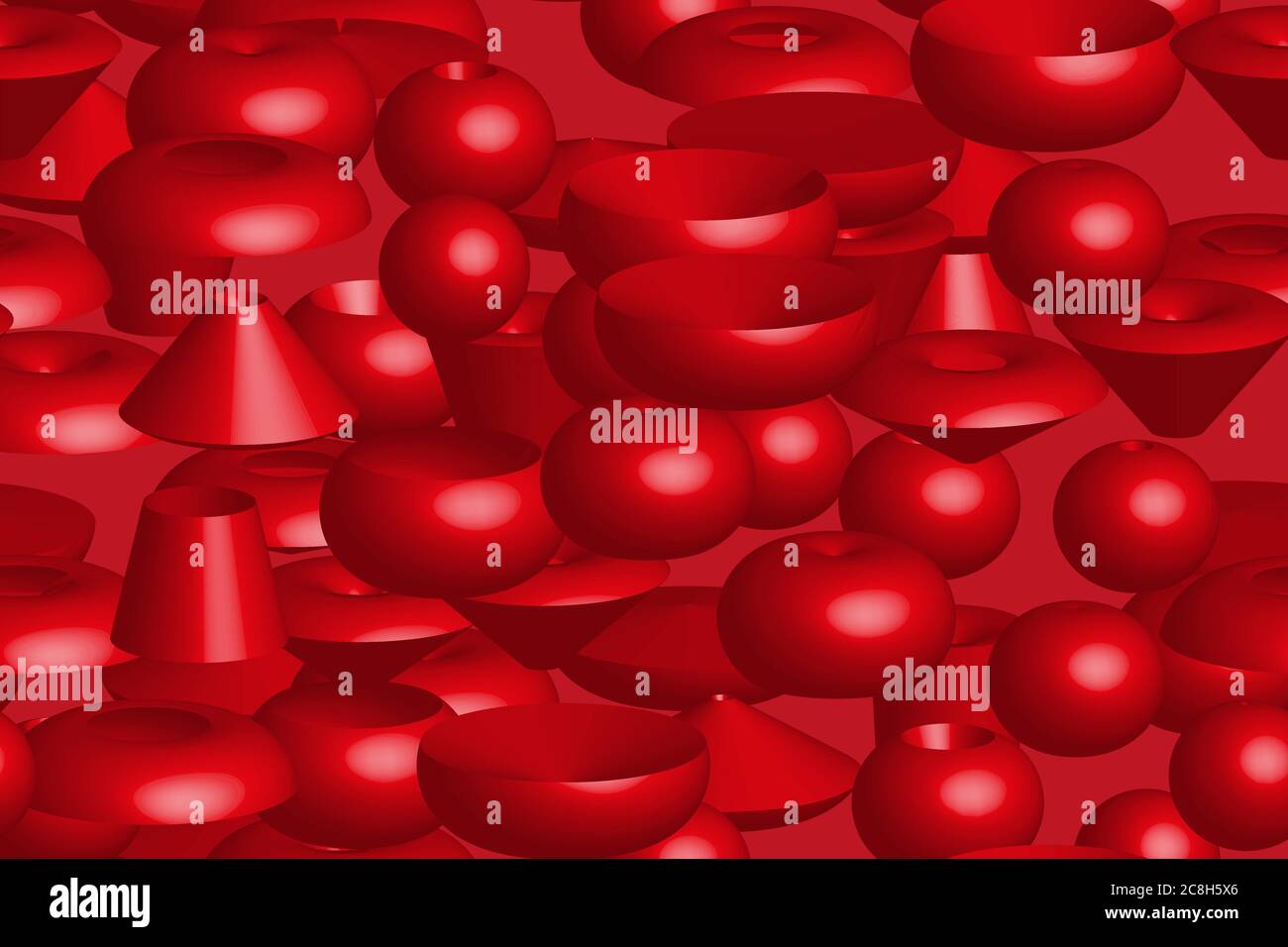 Abstract Color Volume Shapes 3D Seamless Illustration Stock Vector ...