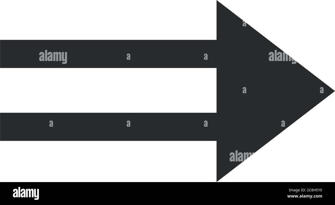 arrow direction related icon, right pointed orientation silhouette ...