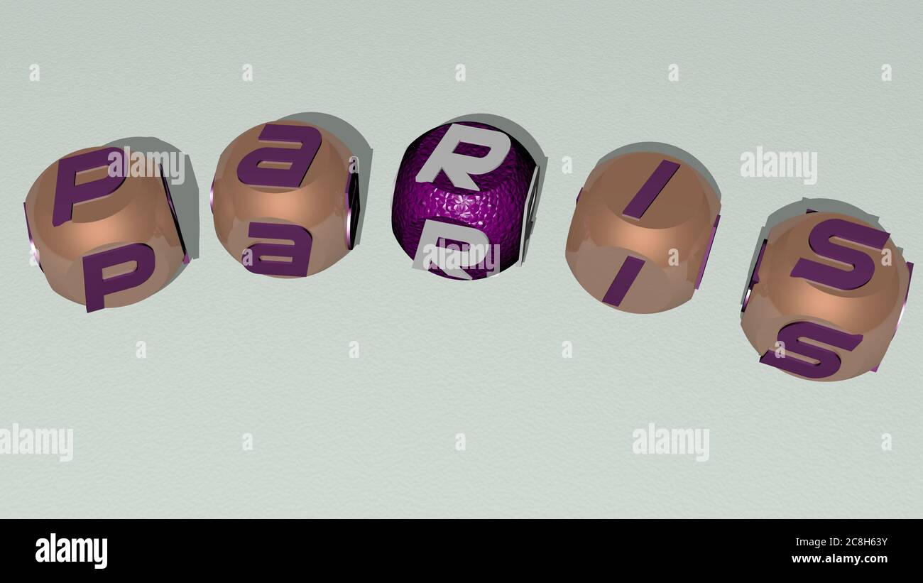 PARIS combined by dice letters and color crossing for the related ...