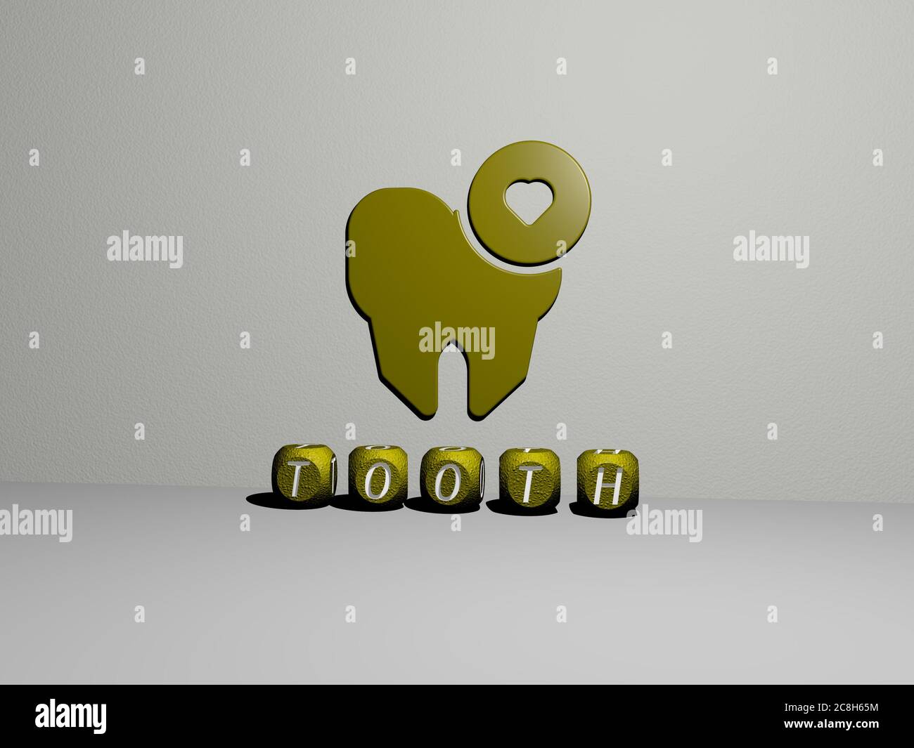 3D graphical image of TOOTH vertically along with text built by ...