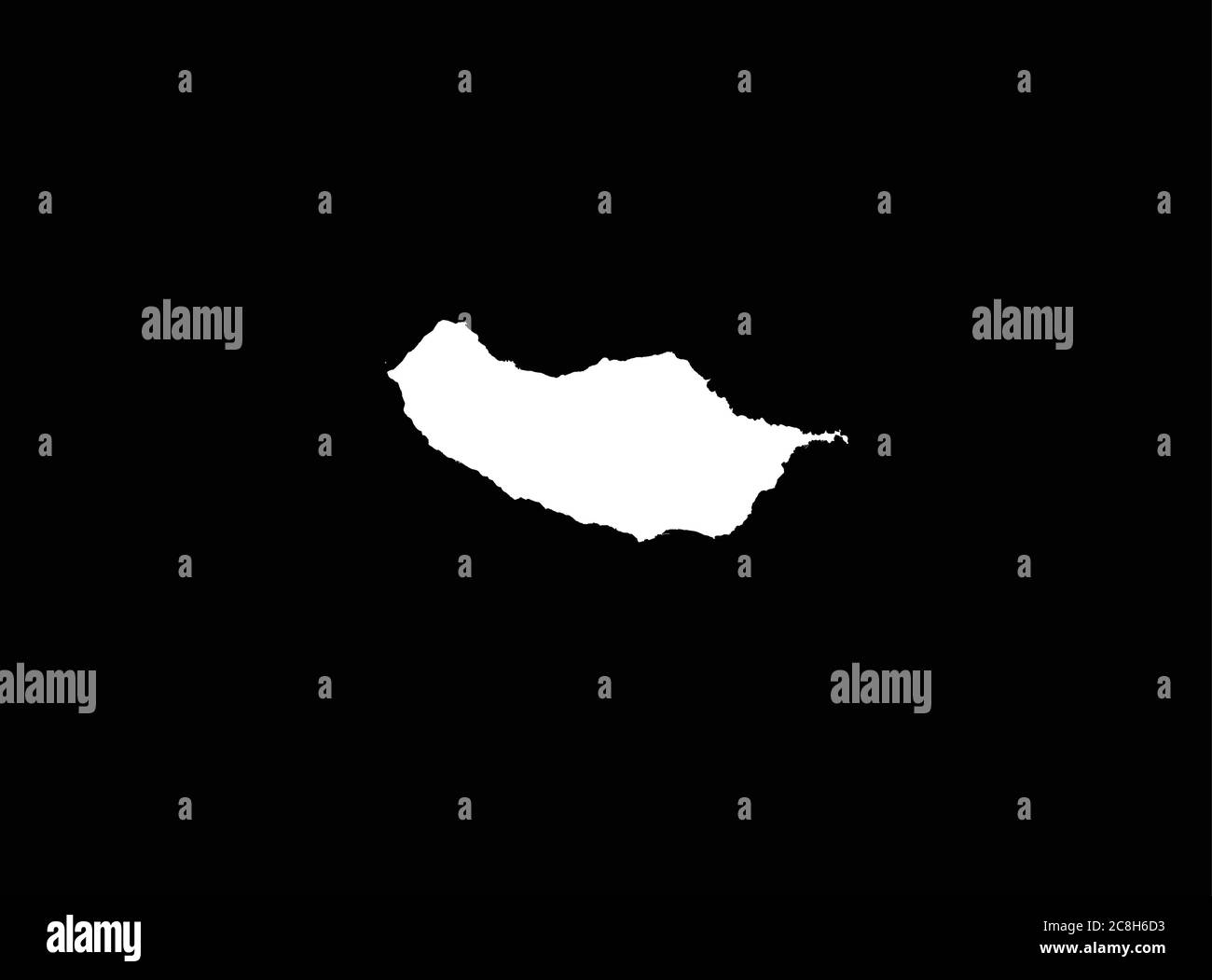 Madeira map outline vector illustration Stock Vector Image & Art - Alamy