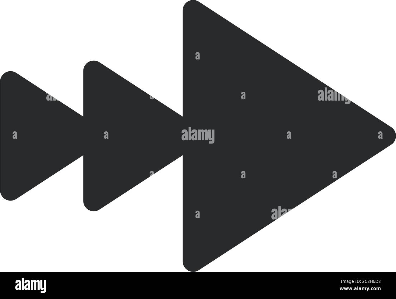 double right arrows direction web button silhouette style icon vector ...