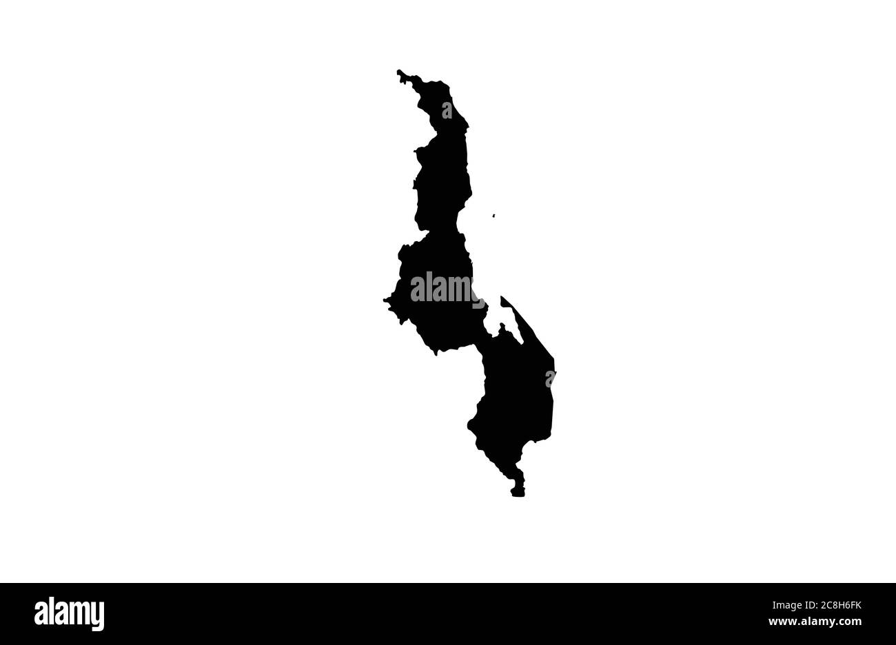Malawi map outline vector illustration Stock Vector Image & Art - Alamy