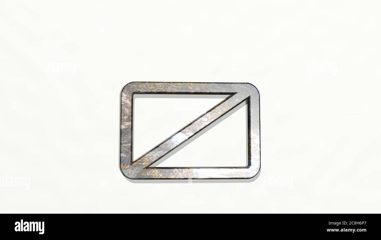 army symbol light recon from a perspective on the wall. A thick ...