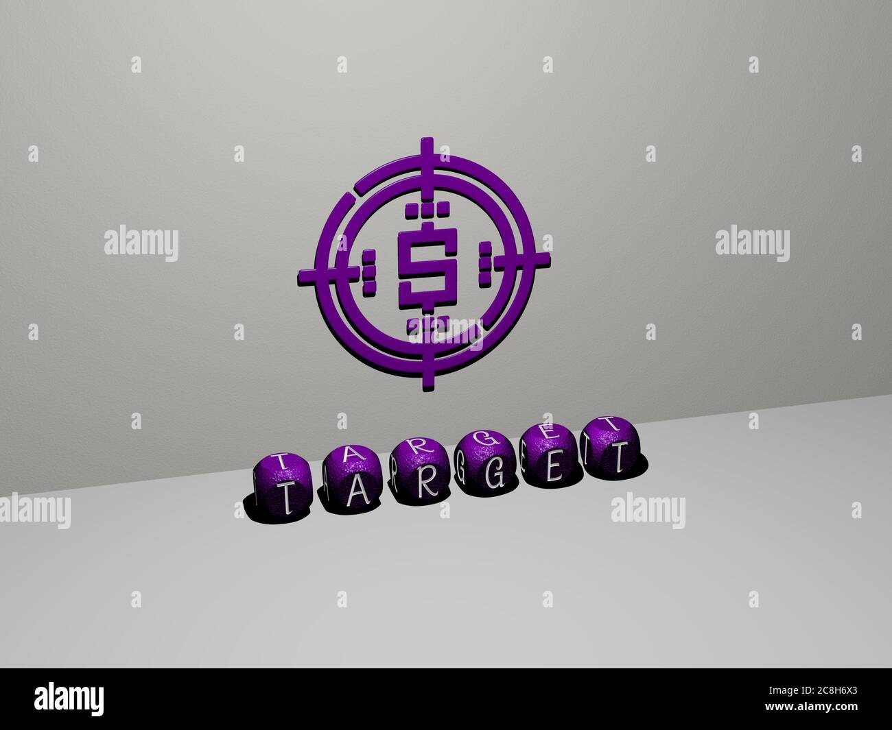 3D graphical image of TARGET vertically along with text built by ...