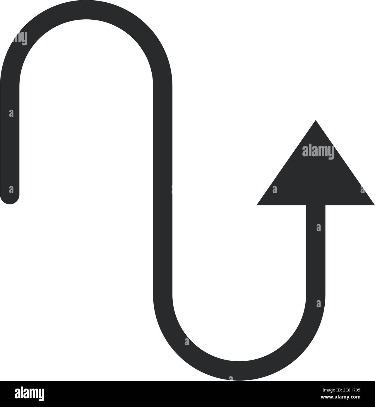 arrow stream movement growth silhouette style icon vector illustration ...