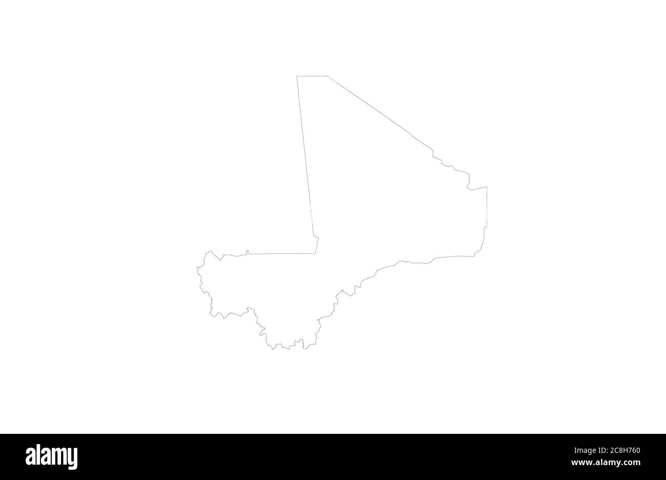 Mali Map Outline Vector Illustration Stock Vector Image And Art Alamy