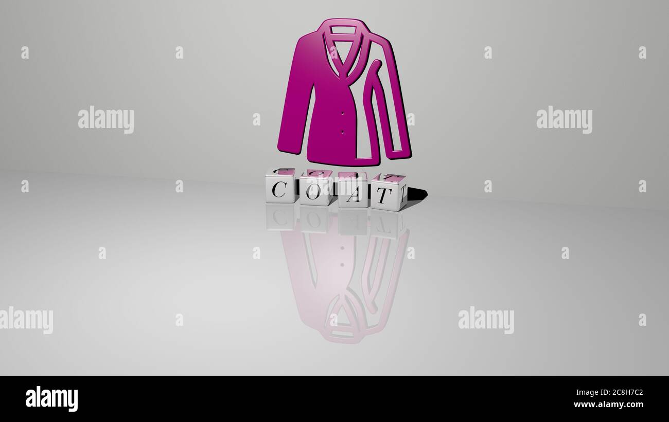 3D representation of COAT with icon on the wall and text arranged by ...