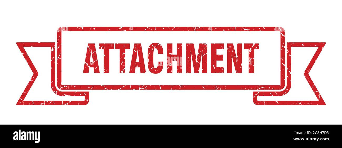 attachment ribbon sign. attachment vintage retro band Stock Vector ...