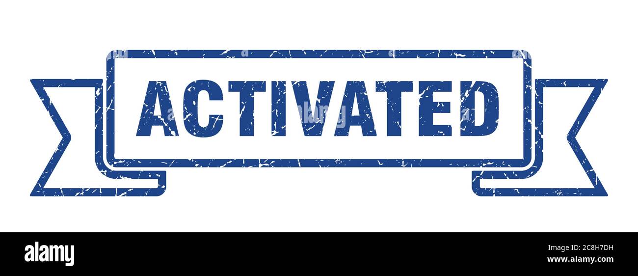 activated ribbon sign. activated vintage retro band Stock Vector Image ...