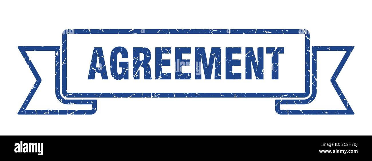 agreement ribbon sign. agreement vintage retro band Stock Vector Image ...