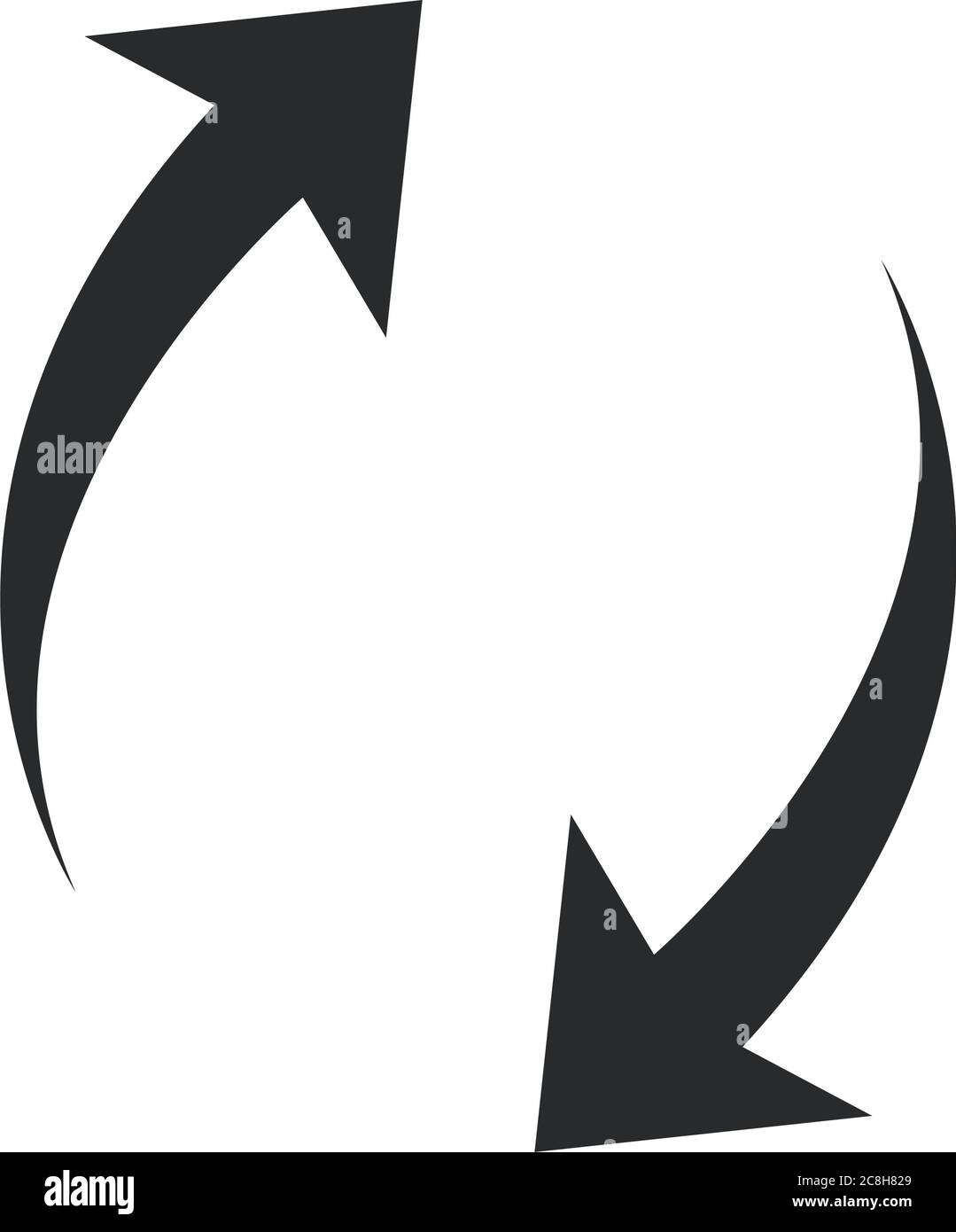 arrows icon shape pointer reload progress silhouette style vector ...