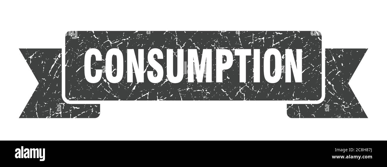 consumption ribbon sign. consumption vintage retro band Stock Vector ...