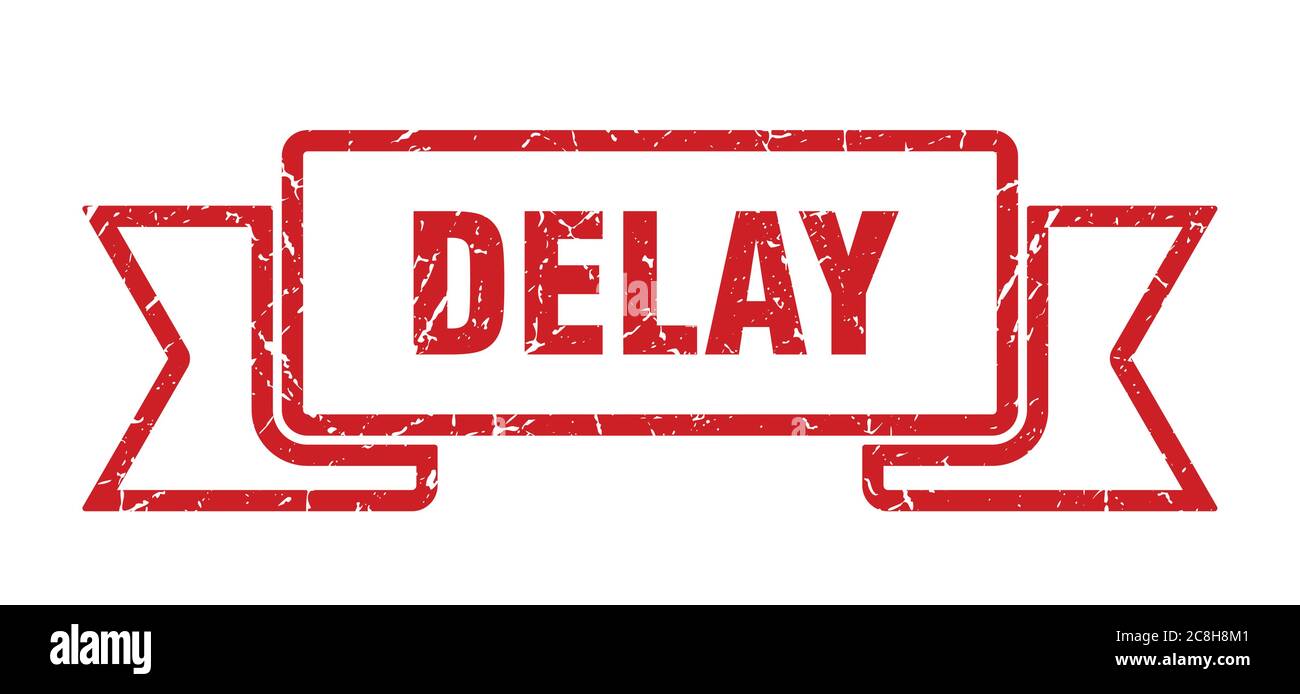 delay ribbon sign. delay vintage retro band Stock Vector Image & Art ...