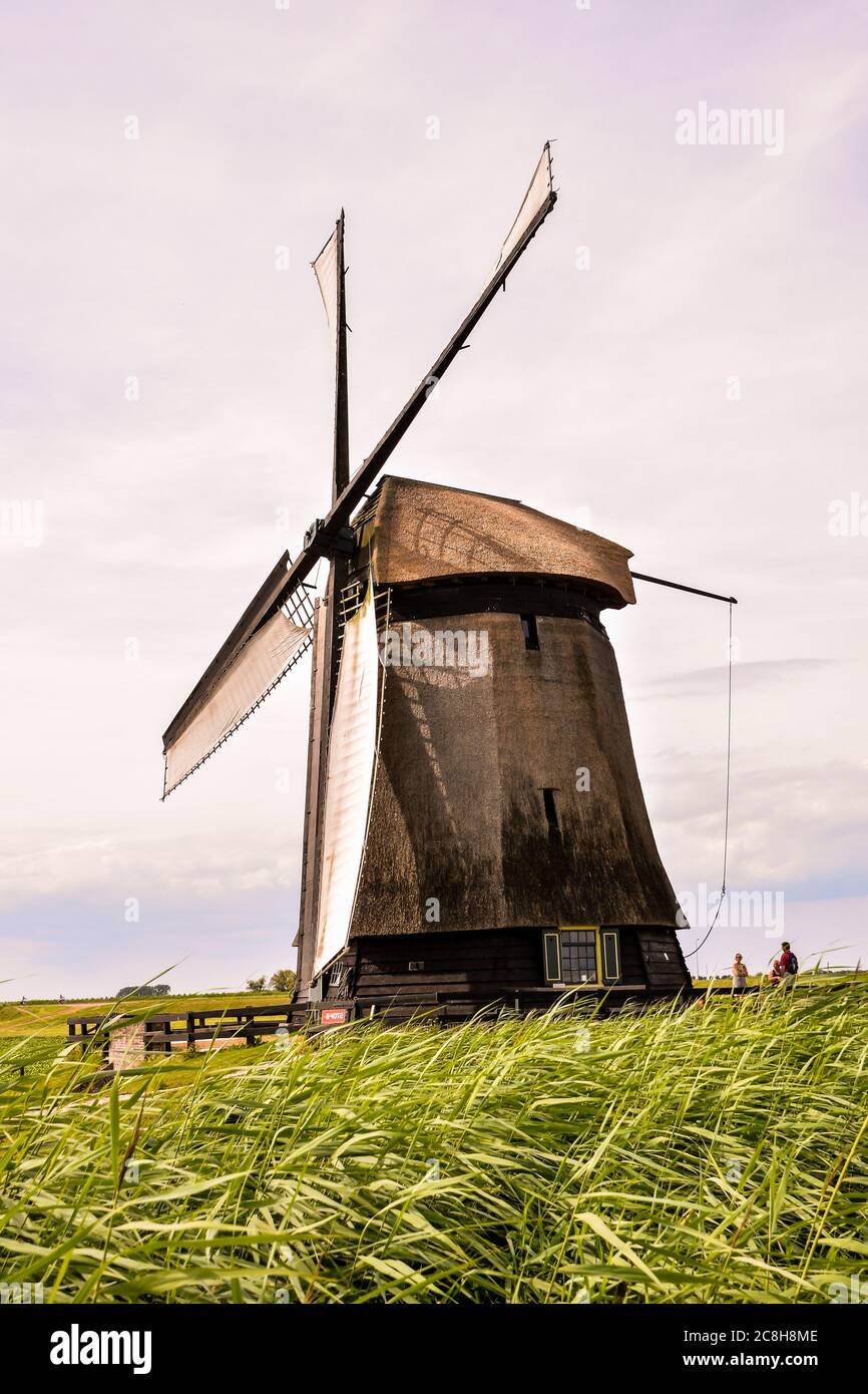 Photograph of a Classic Vintage Windmill in Holland Stock Photo - Alamy