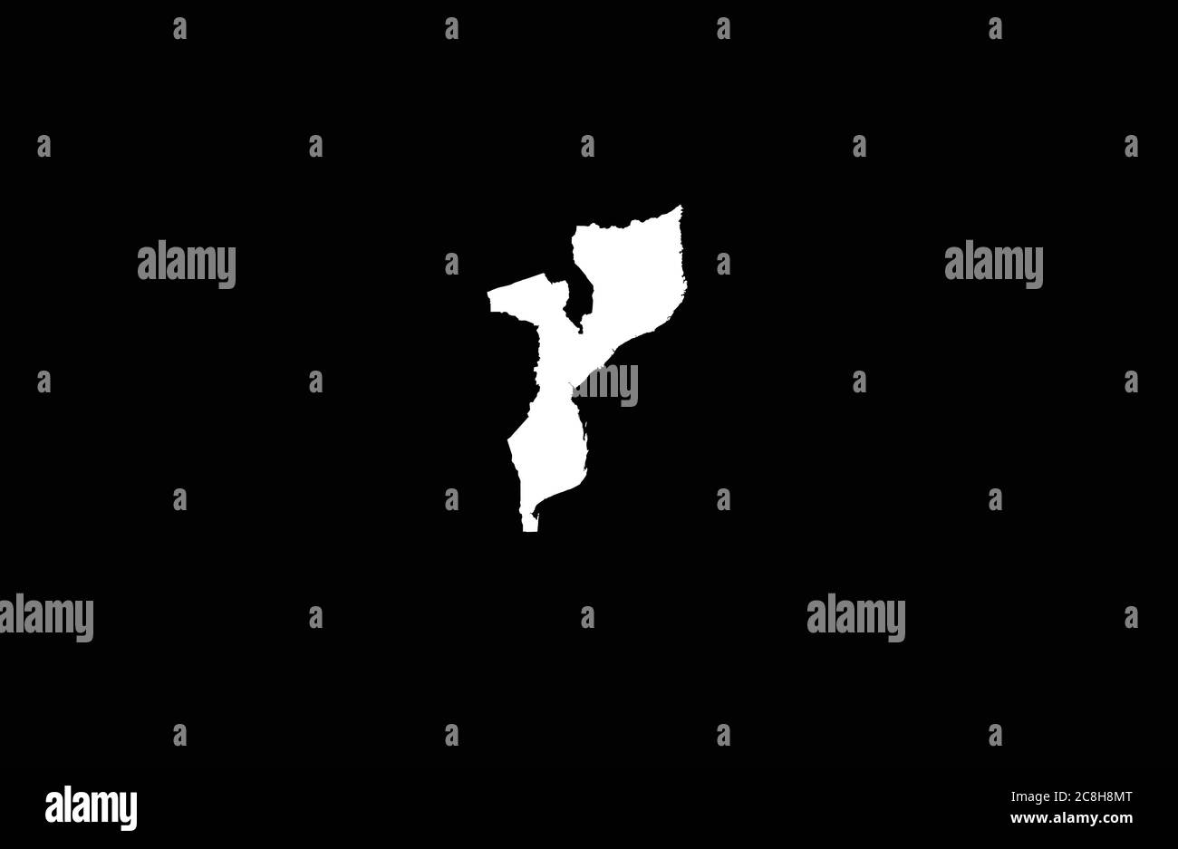 Mozambique map outline vector illustration Stock Vector Image & Art - Alamy