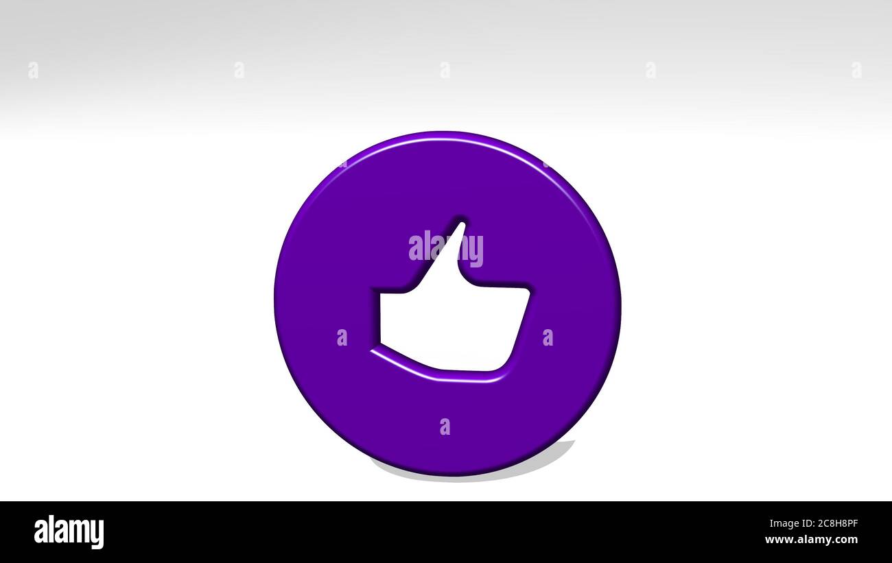 LIKE CIRCLE from a perspective with the shadow. A thick sculpture made ...