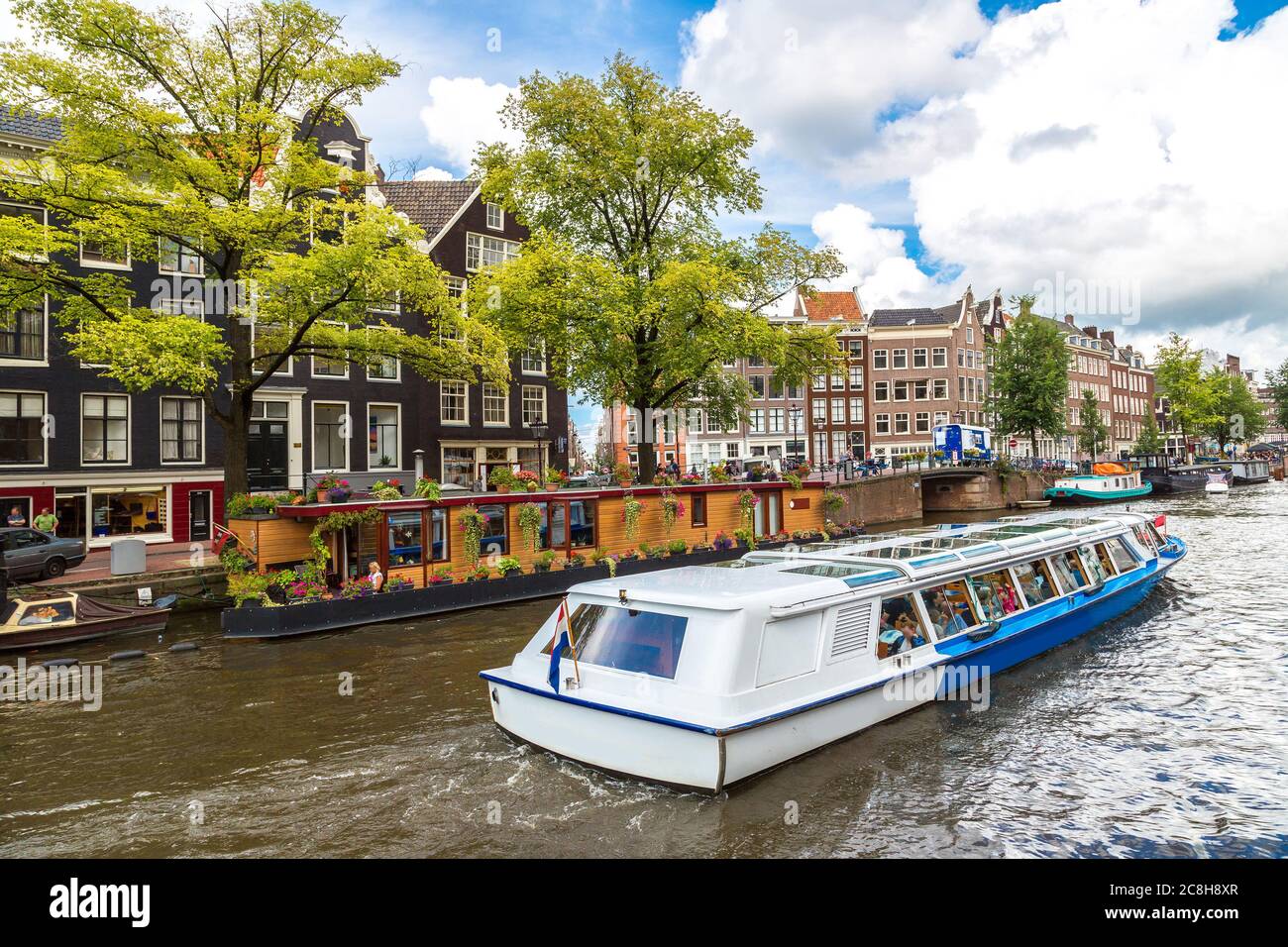 Canals of Amsterdam. Amsterdam is the capital and most populous city of the Netherlands Stock ...