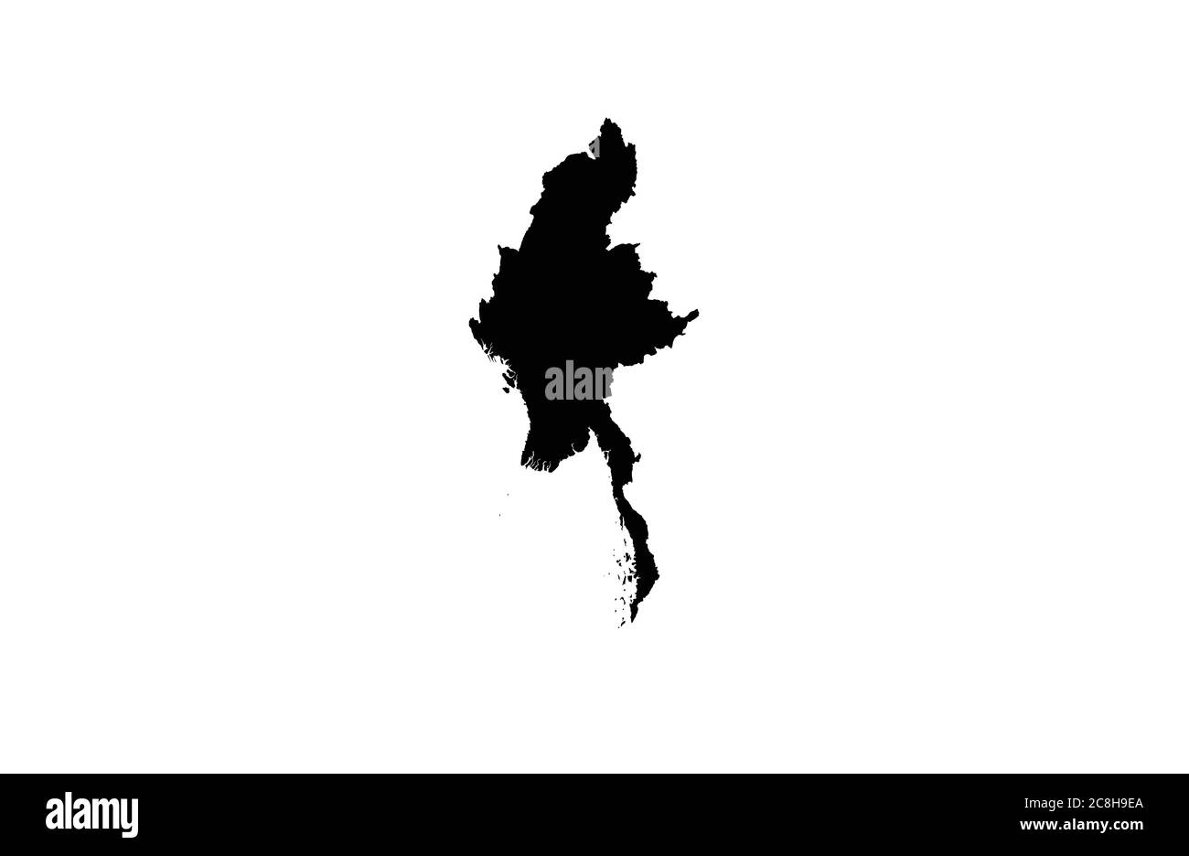 Myanmar map outline vector illustration Stock Vector Image & Art - Alamy