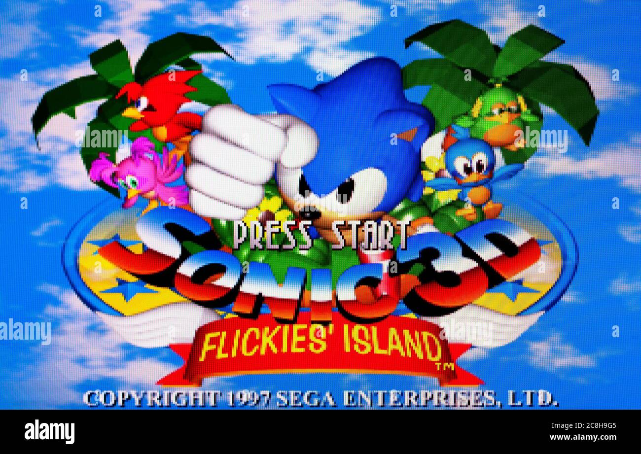 Sonic 3D Flickies' Island - Sega Saturn Videogame - Editorial use only ...