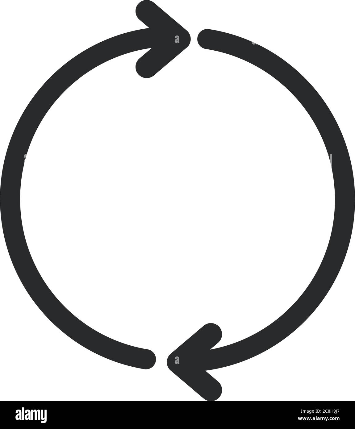 arrows icon shape pointer reload silhouette style vector illustration ...