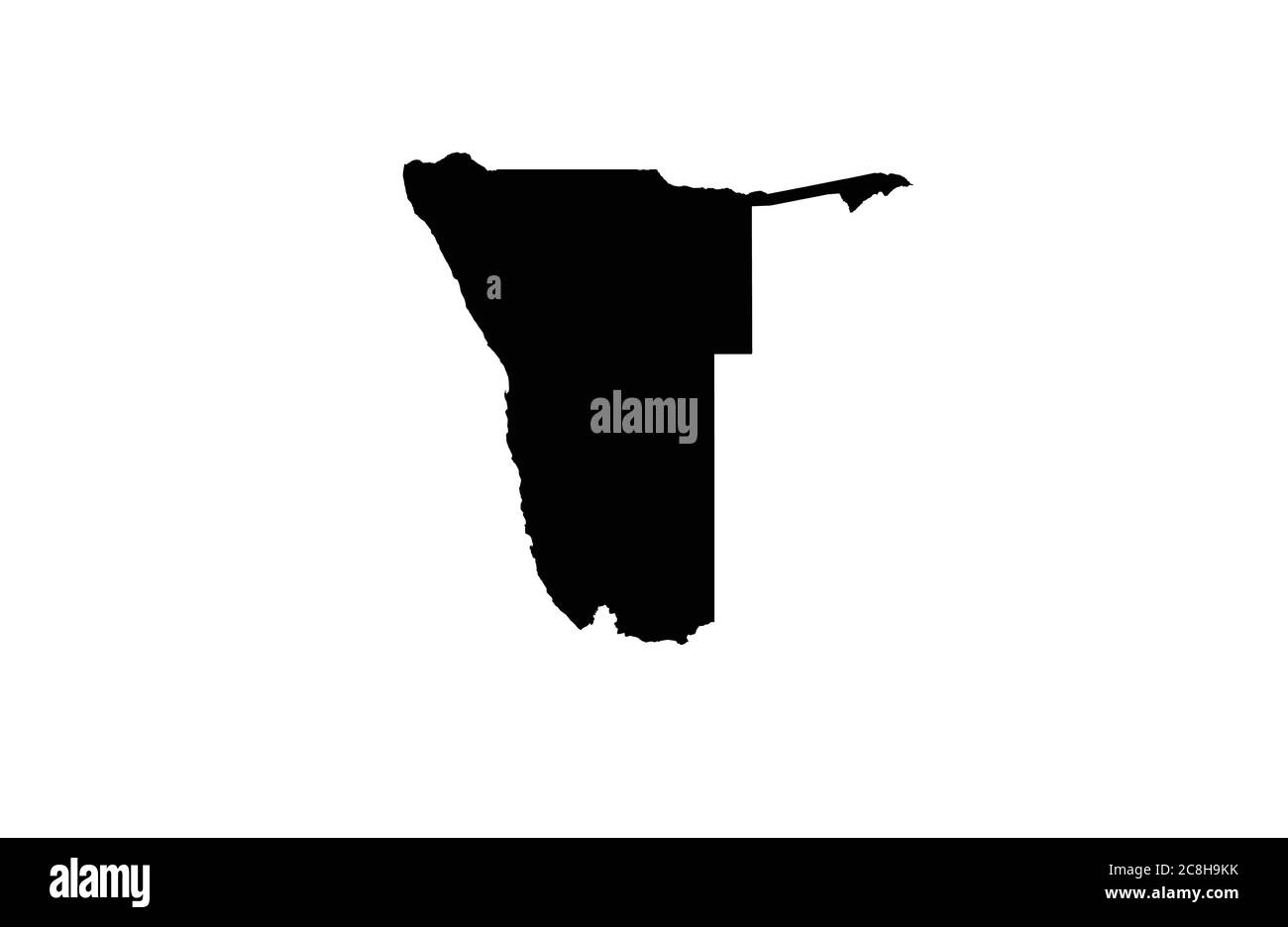 Namibia map outline vector illustration Stock Vector Image & Art - Alamy