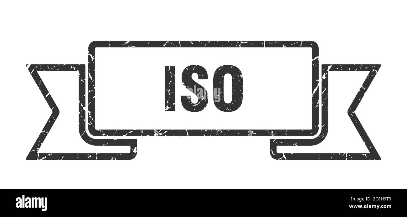 iso ribbon sign. iso vintage retro band Stock Vector Image & Art - Alamy