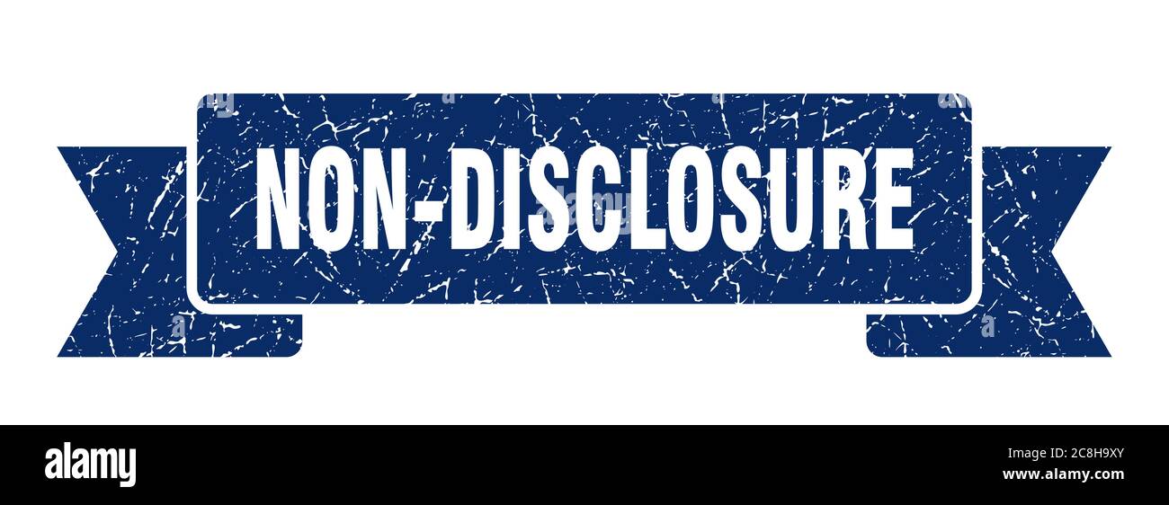 non-disclosure ribbon sign. non-disclosure vintage retro band Stock ...