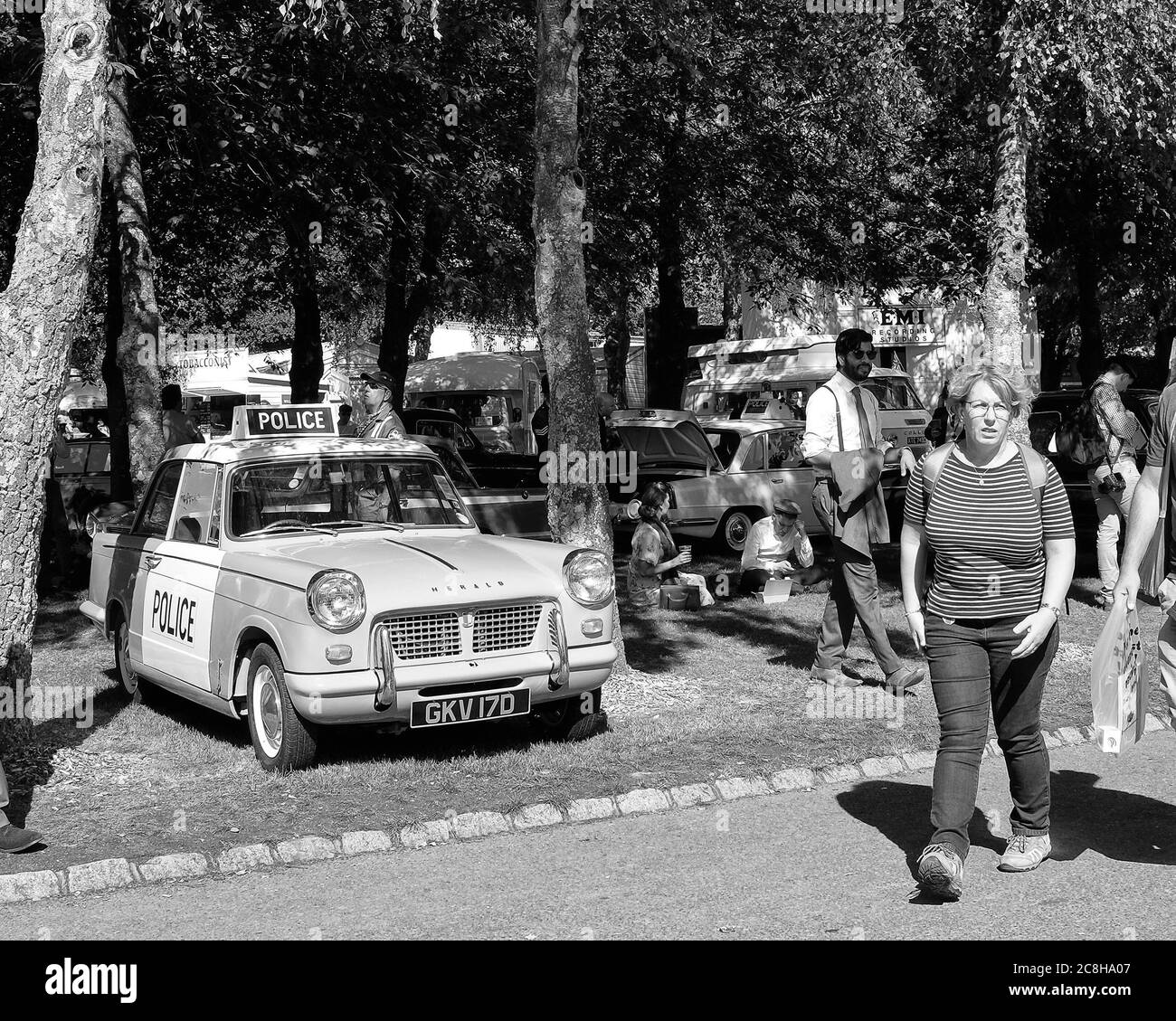 Triumph herald police car Black and White Stock Photos & Images - Alamy