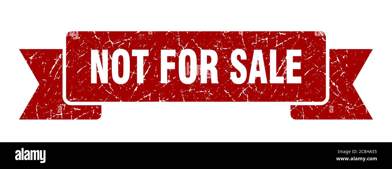not for sale ribbon sign. not for sale vintage retro band Stock Vector ...