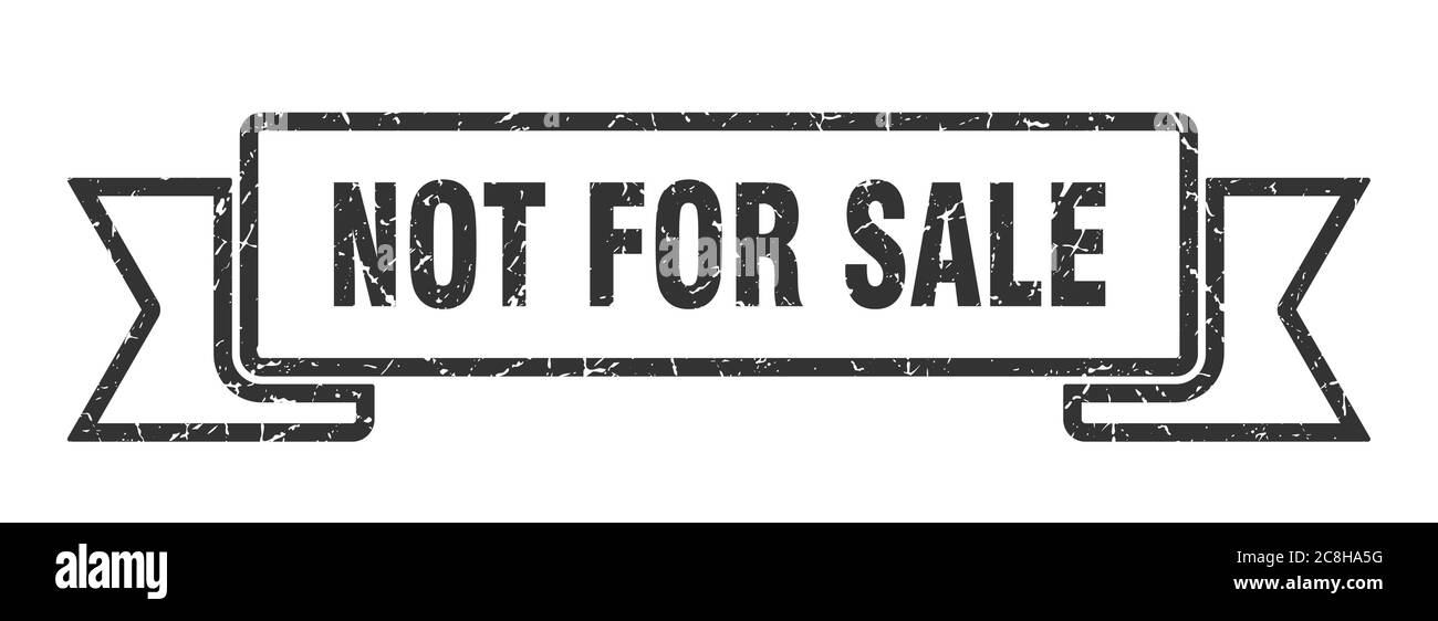 not for sale ribbon sign. not for sale vintage retro band Stock Vector ...