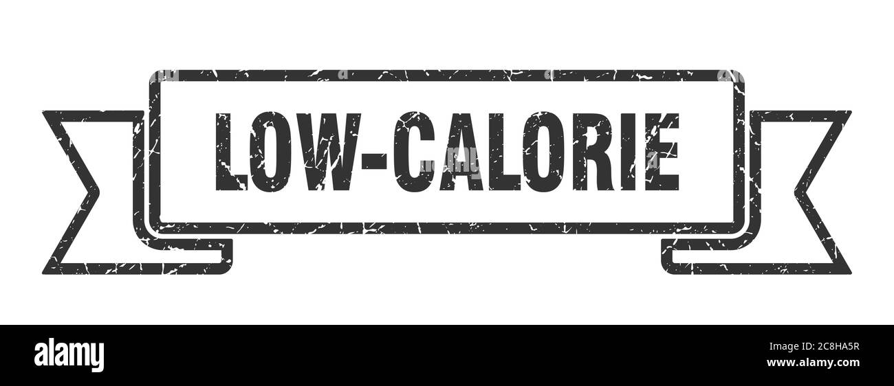 low-calorie ribbon sign. low-calorie vintage retro band Stock Vector ...