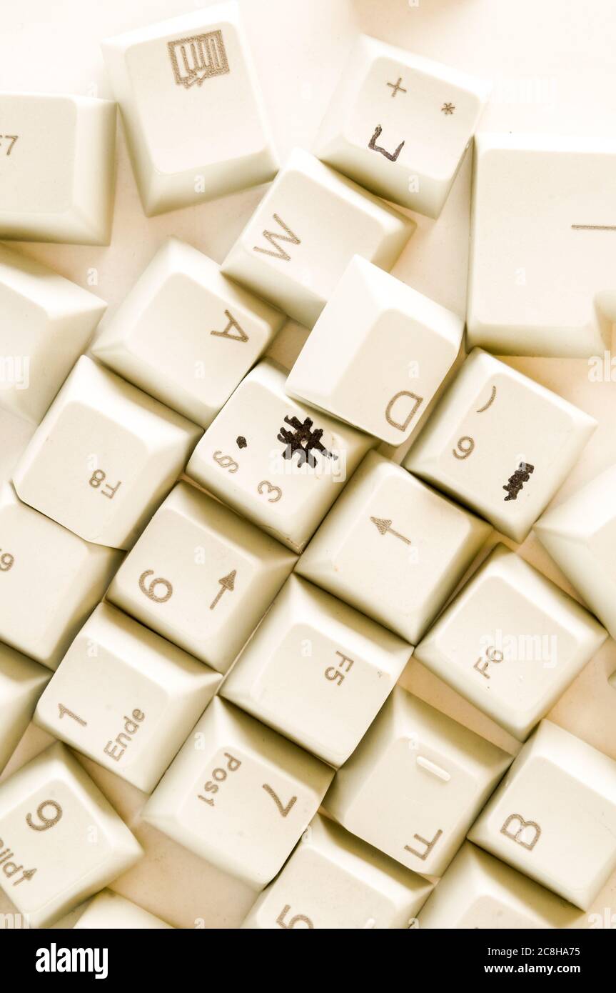 Alphabet numbers and some other keyboard keys shot Stock Photo - Alamy