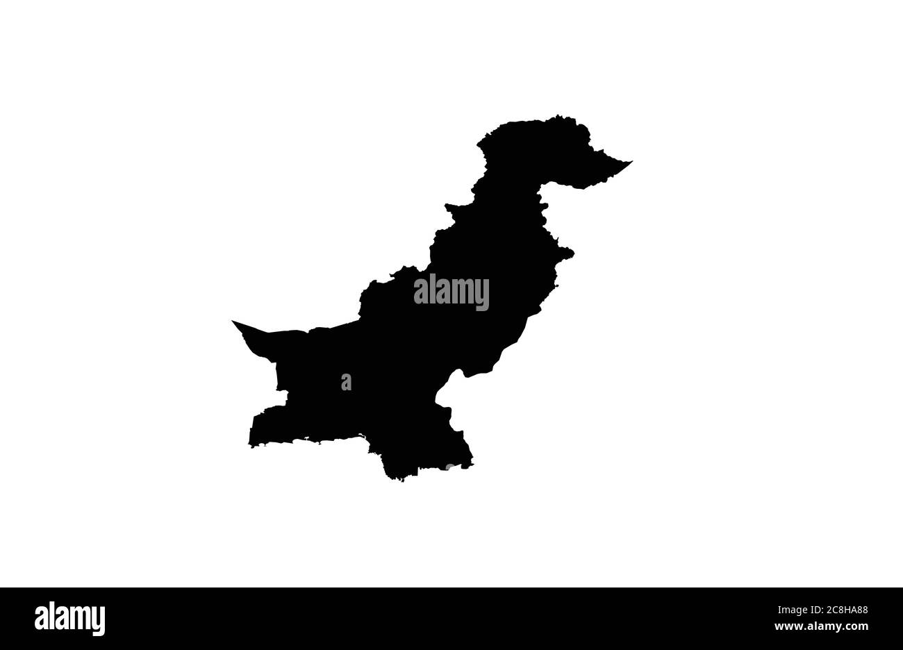 India pakistan border map hi-res stock photography and images - Alamy