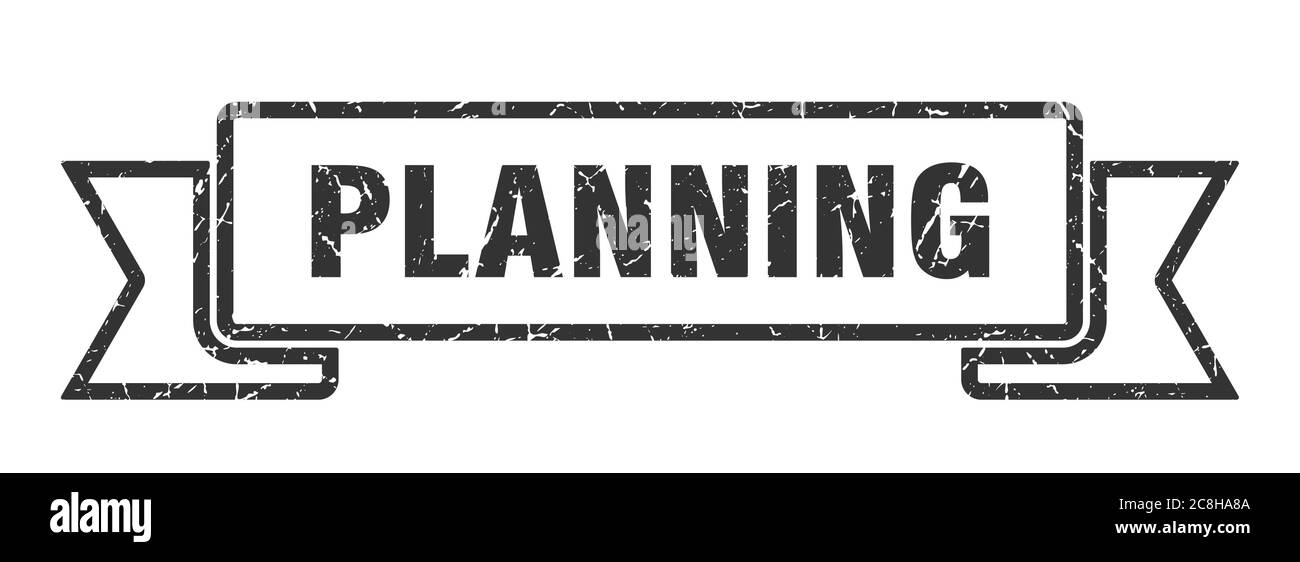 planning ribbon sign. planning vintage retro band Stock Vector Image ...