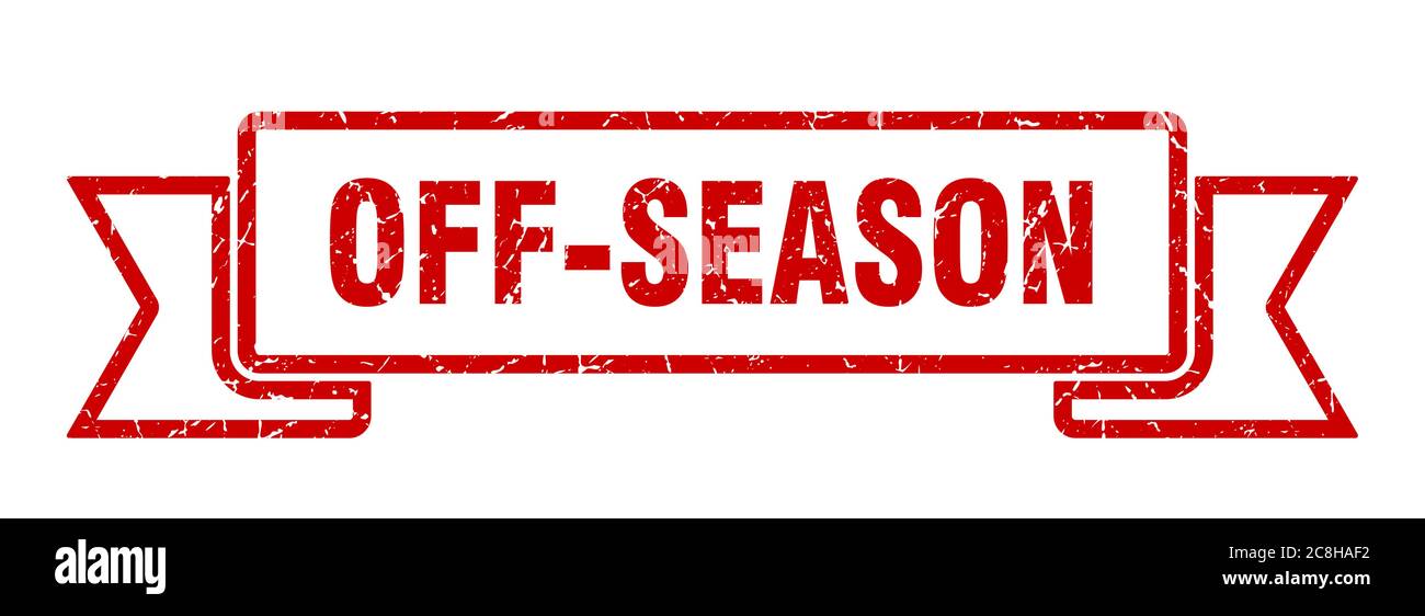 off-season ribbon sign. off-season vintage retro band Stock Vector ...