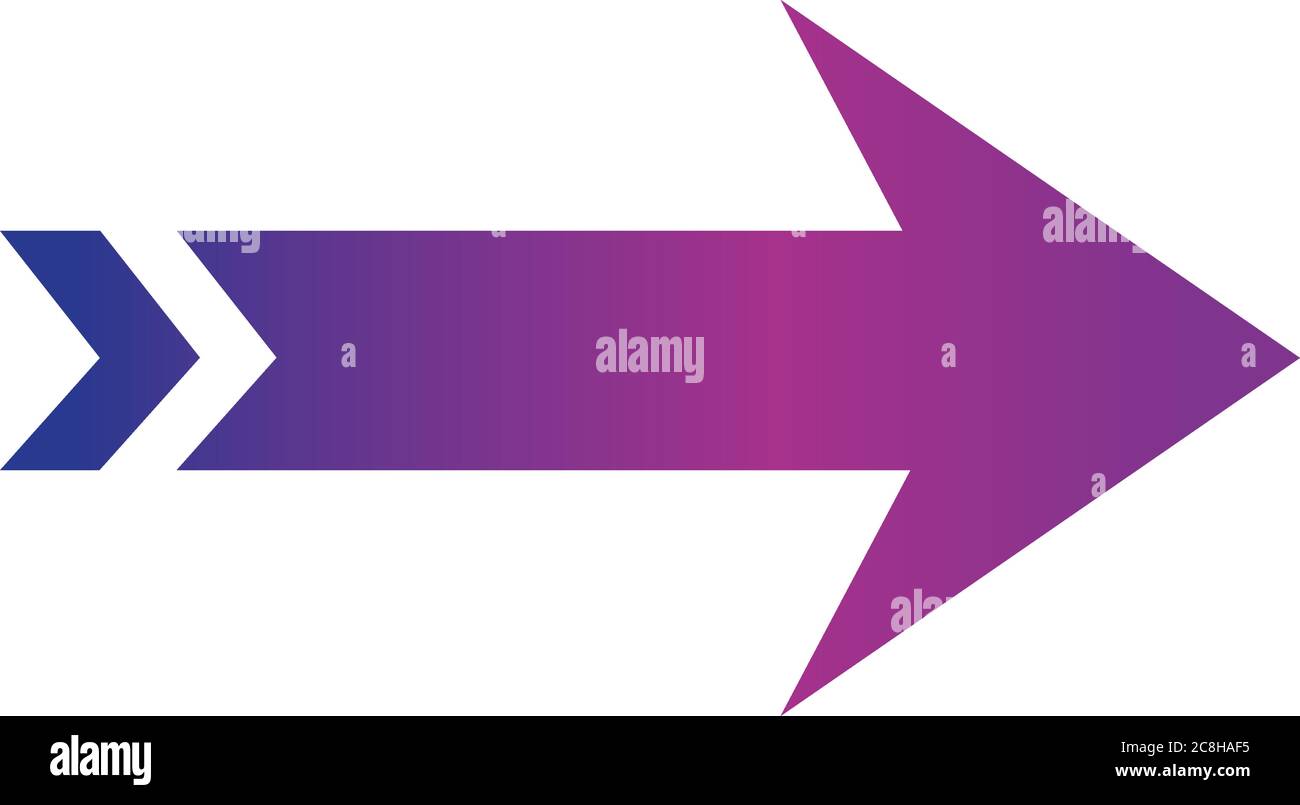 arrow direction related icon, right pointed orientation gradient style ...