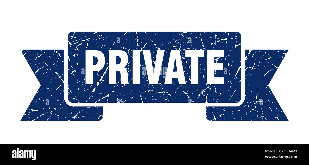 private ribbon sign. private vintage retro band Stock Vector Image ...