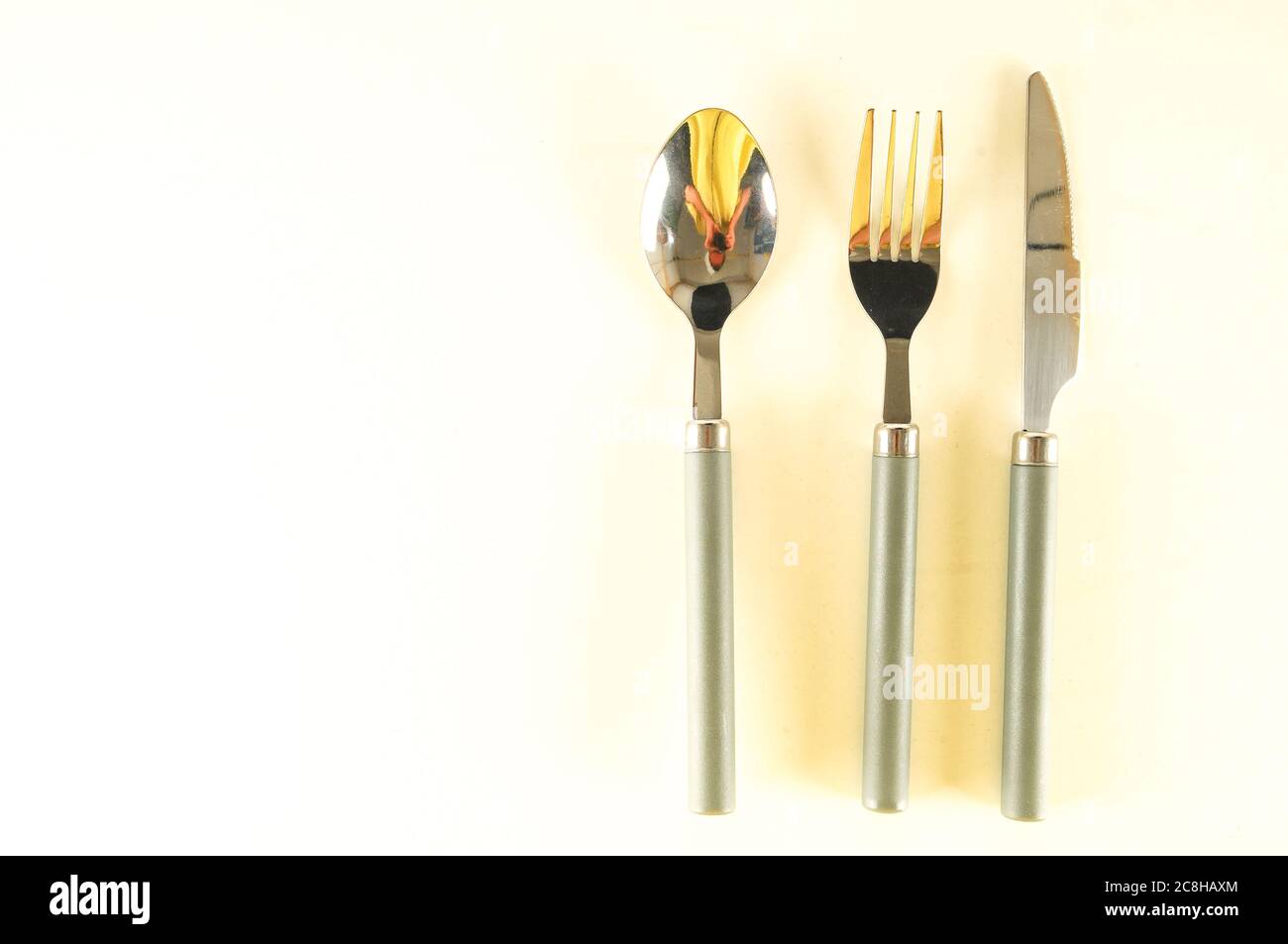 Cutlery set flatware isolated on white background Stock Photo - Alamy