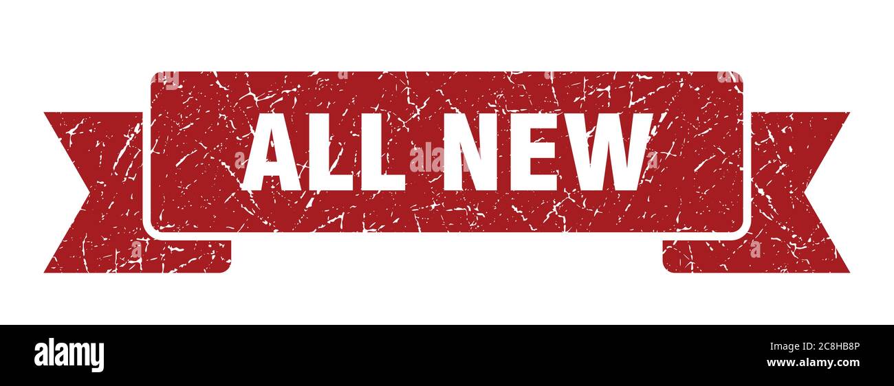 all new ribbon sign. all new vintage retro band Stock Vector Image ...