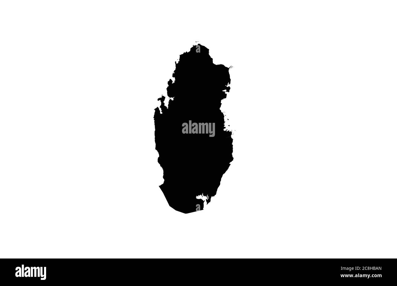 Qatar map outline vector illustration Stock Vector Image & Art - Alamy