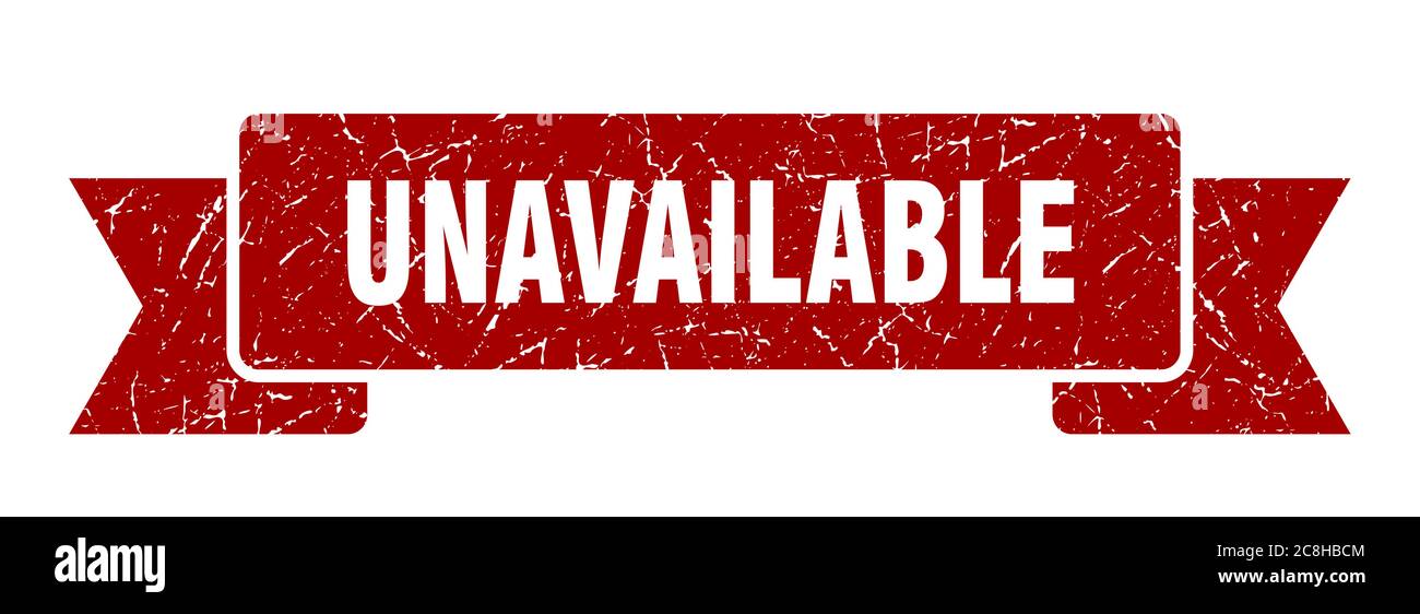 unavailable ribbon sign. unavailable vintage retro band Stock Vector ...